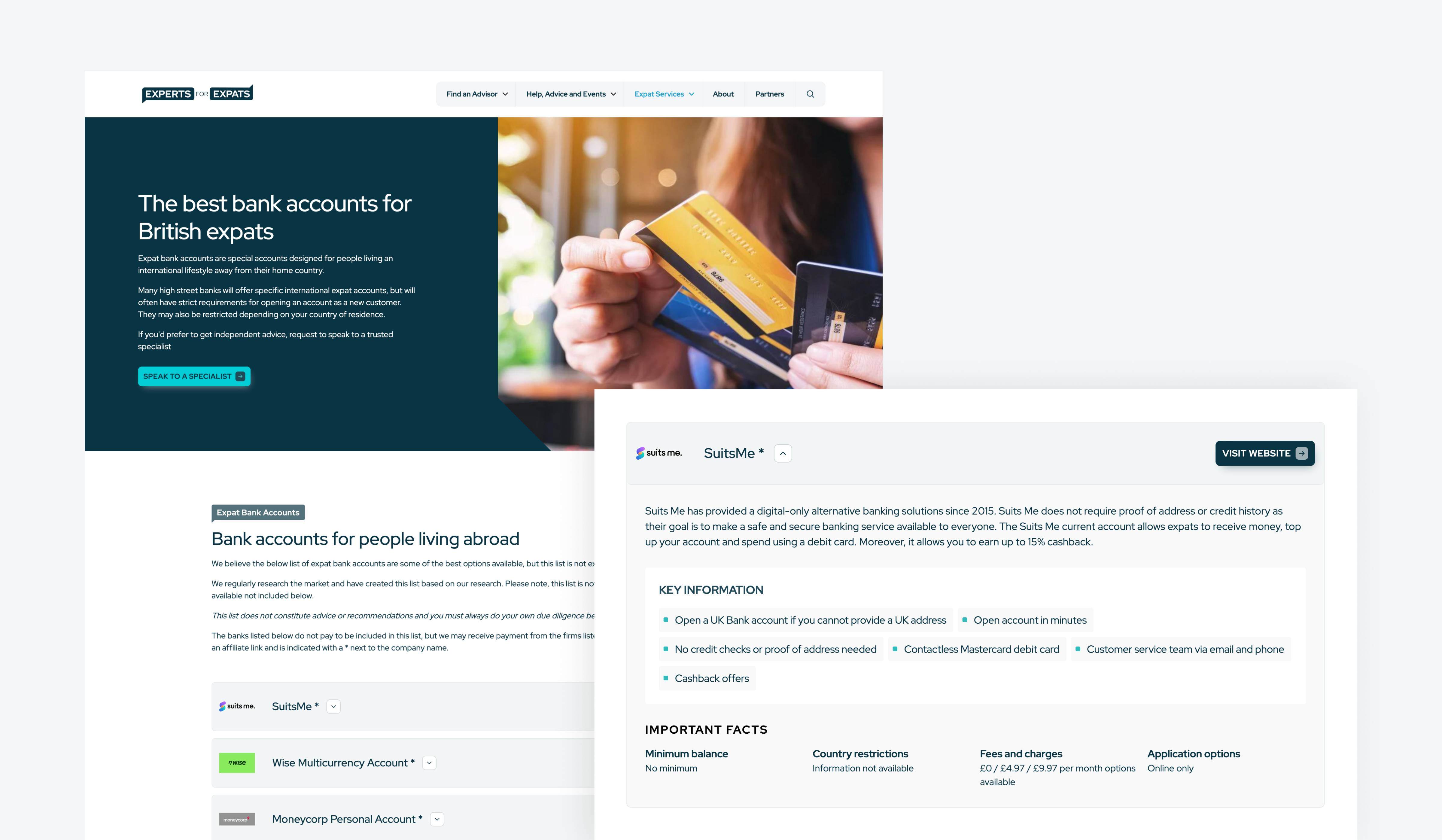 Experts for Expats HubSpot Website | Blend